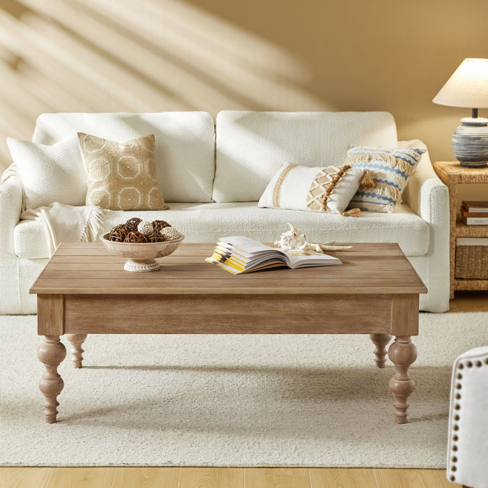 Lark Manor Aristidh Rectangular Coffee Table with Storage Shelf ...