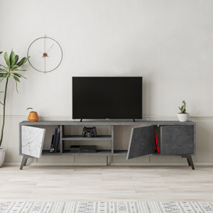 Ivy Bronx Ling 180 cm Wide Modern TV Stand Stylish Entertainment Unit ...