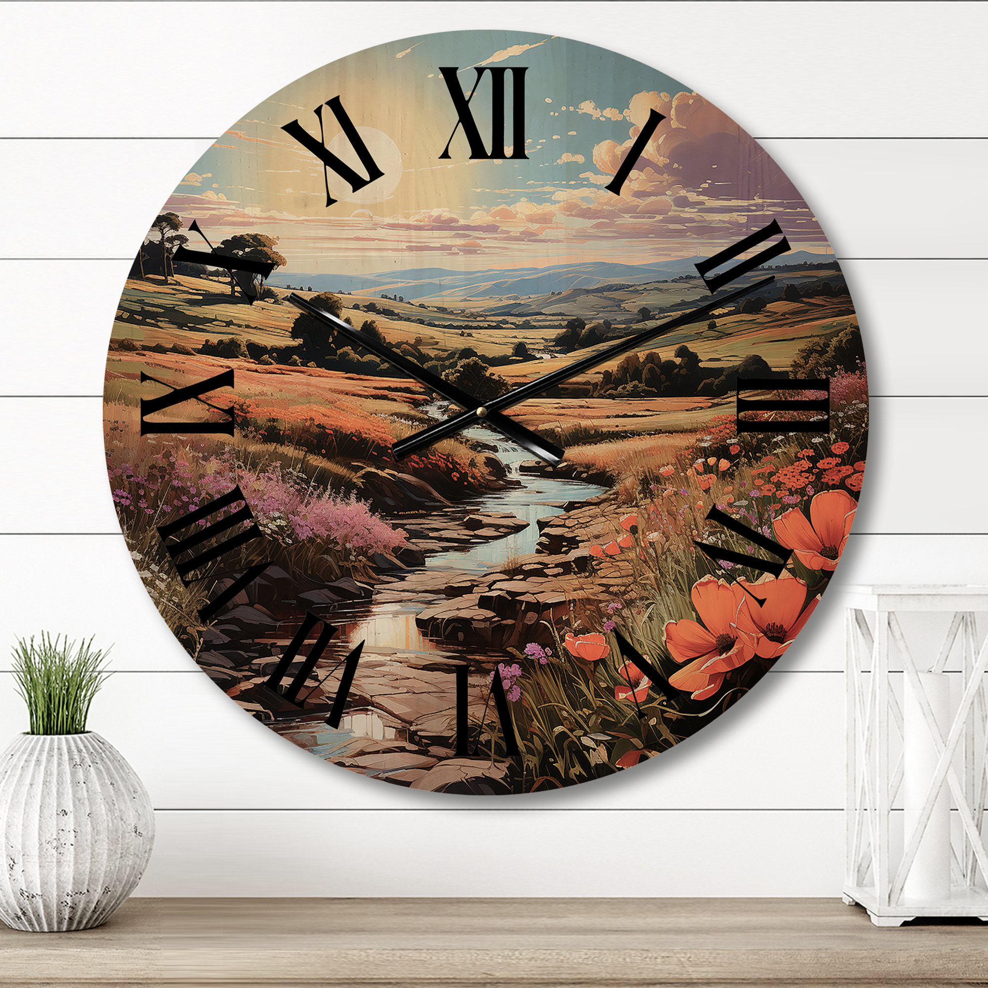 East Urban Home Farm Summer Fauvist Field II - Countryside Oversized ...