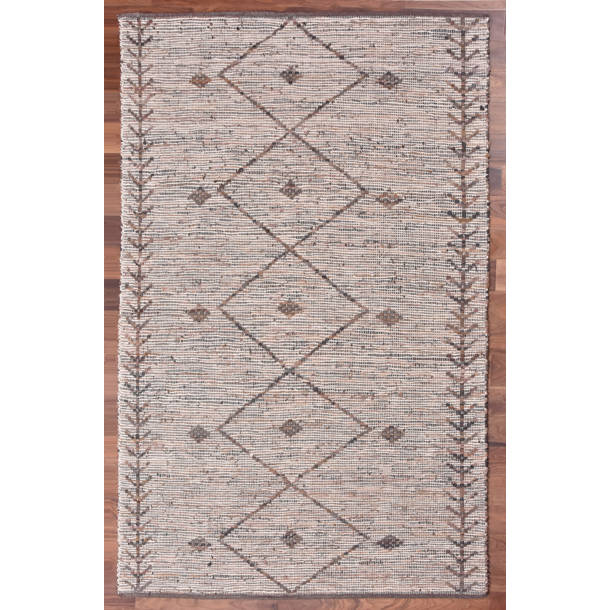Union Rustic Brunell Handmade Beige/Gray Area Rug | Wayfair