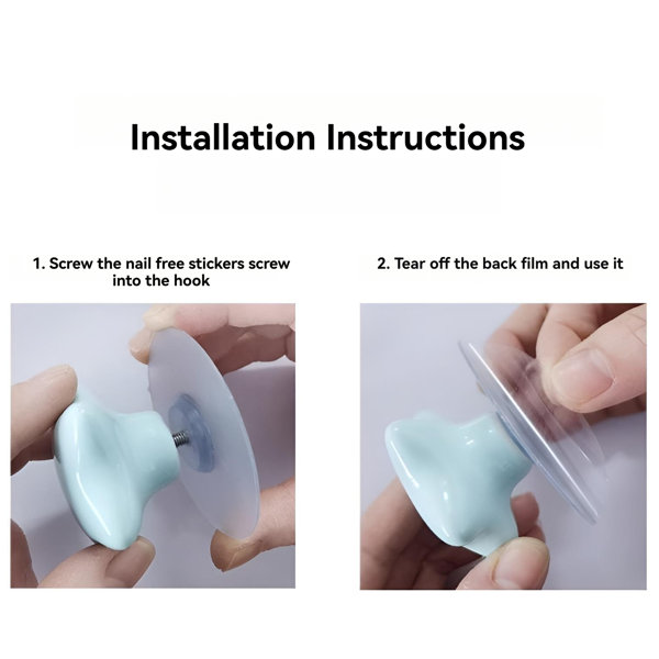 Infinitee Green Solid Wood Cabinet Handle, Adhesive Back Handle | Wayfair