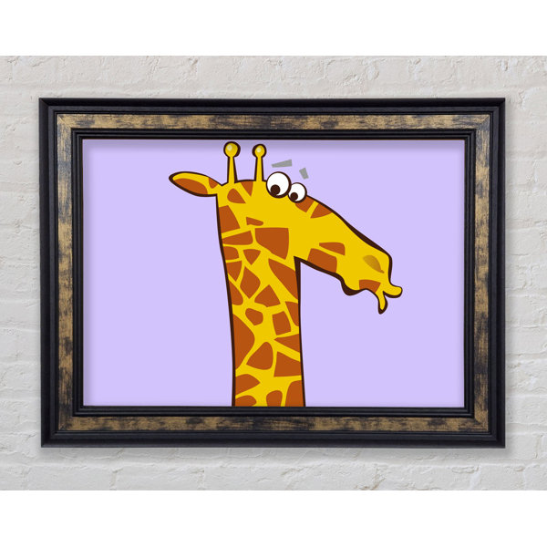 Bright Star Funny Confused Zebra Lilac - Single Picture Frame Art ...