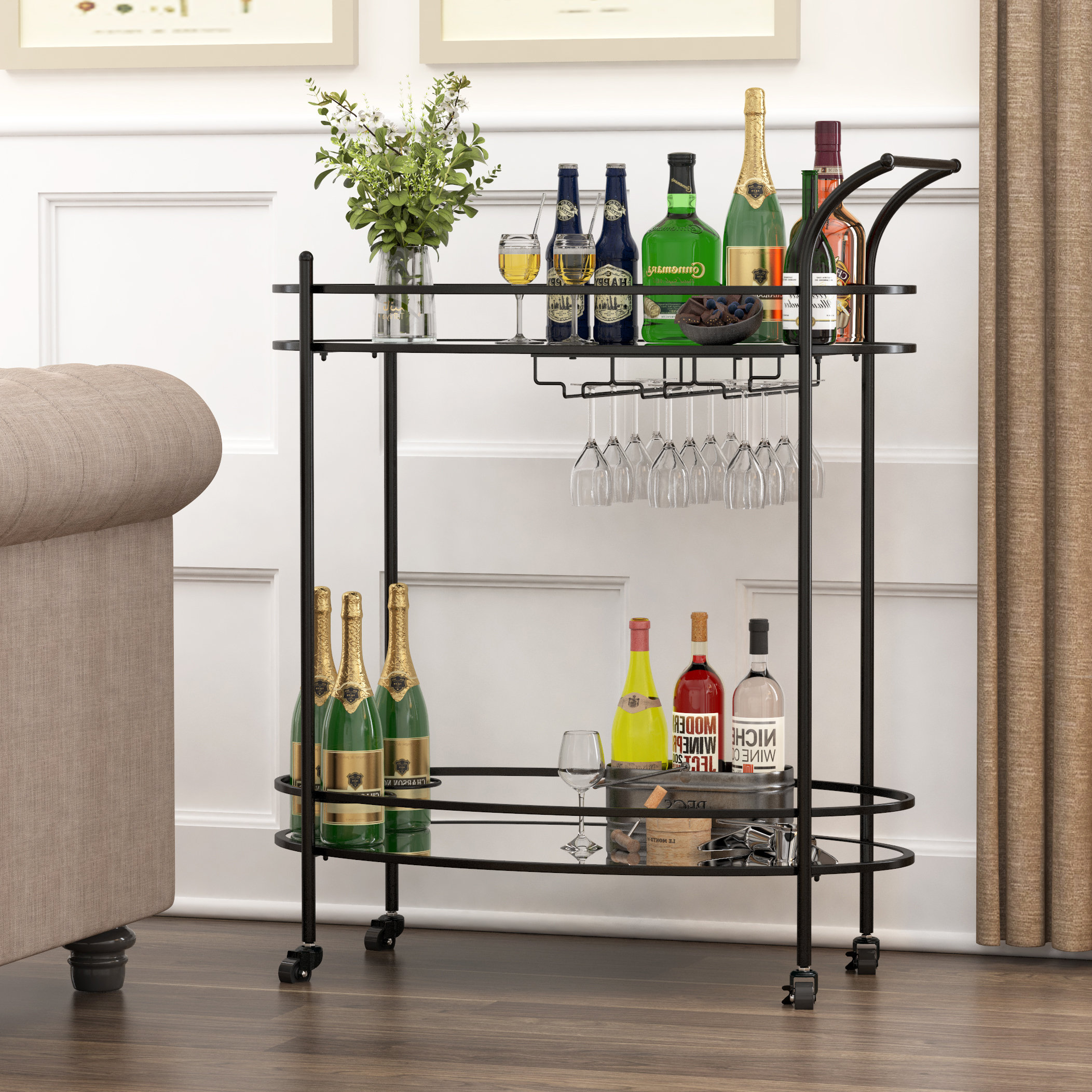 Winston Porter Westborough Bar Cart & Reviews | Wayfair
