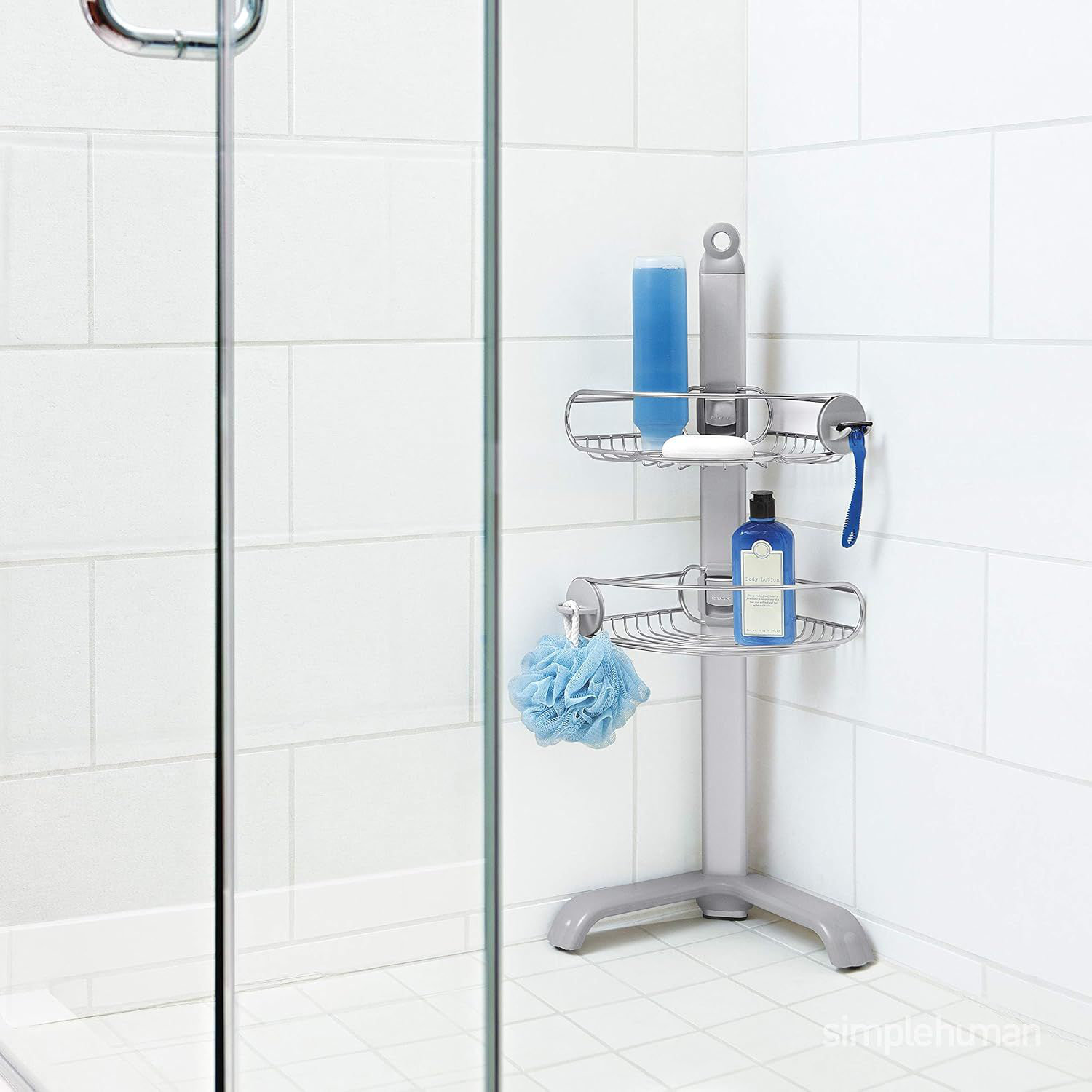Rebrilliant Adjustable, retractable shower basin shelf in stainless ...