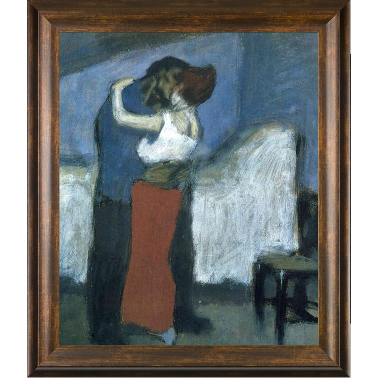 Canora Grey Embrace Framed On Canvas by Pablo Picasso Painting | Wayfair