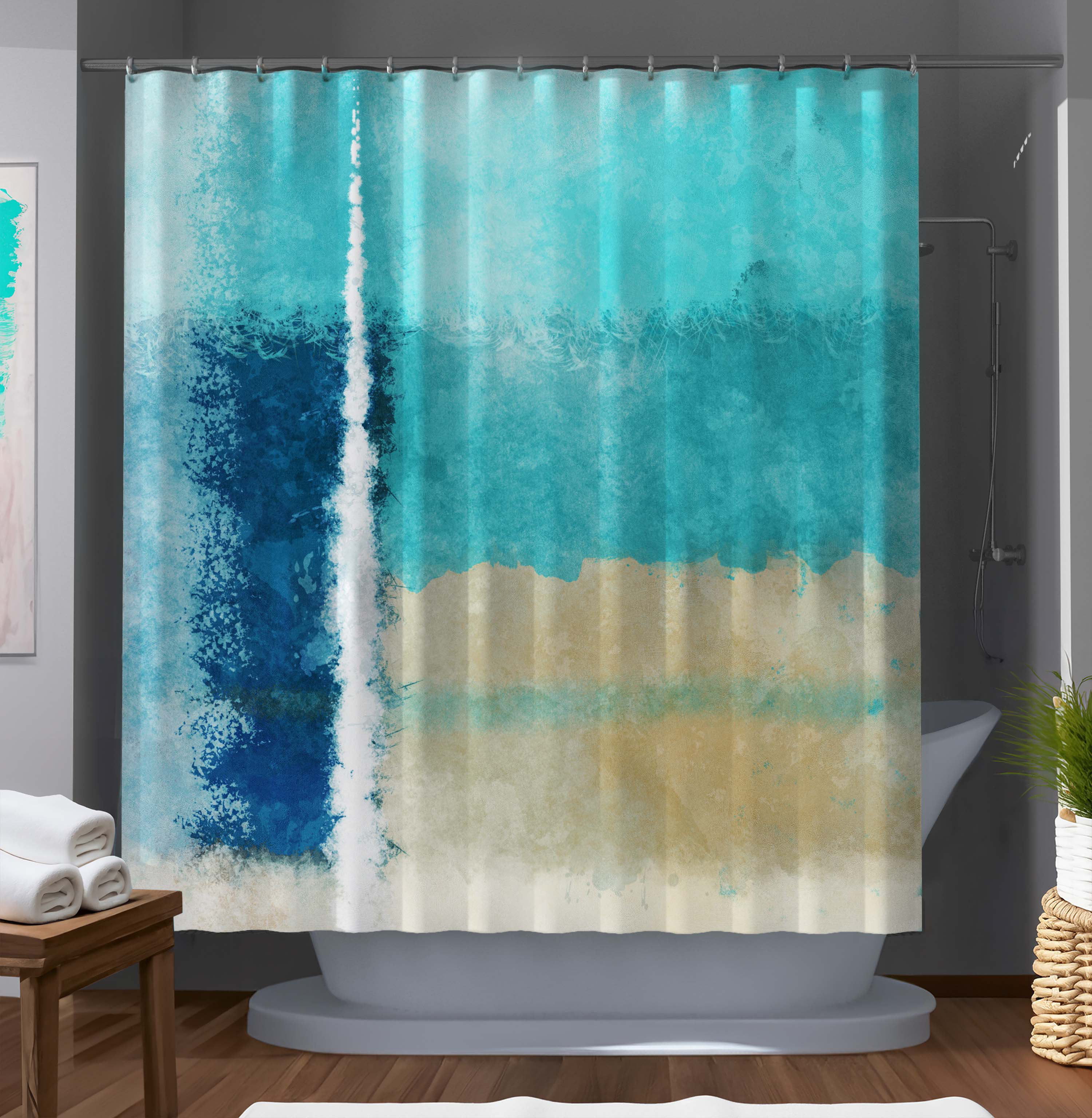 East Urban Home Daquisha Abstract Shower Curtain | Wayfair