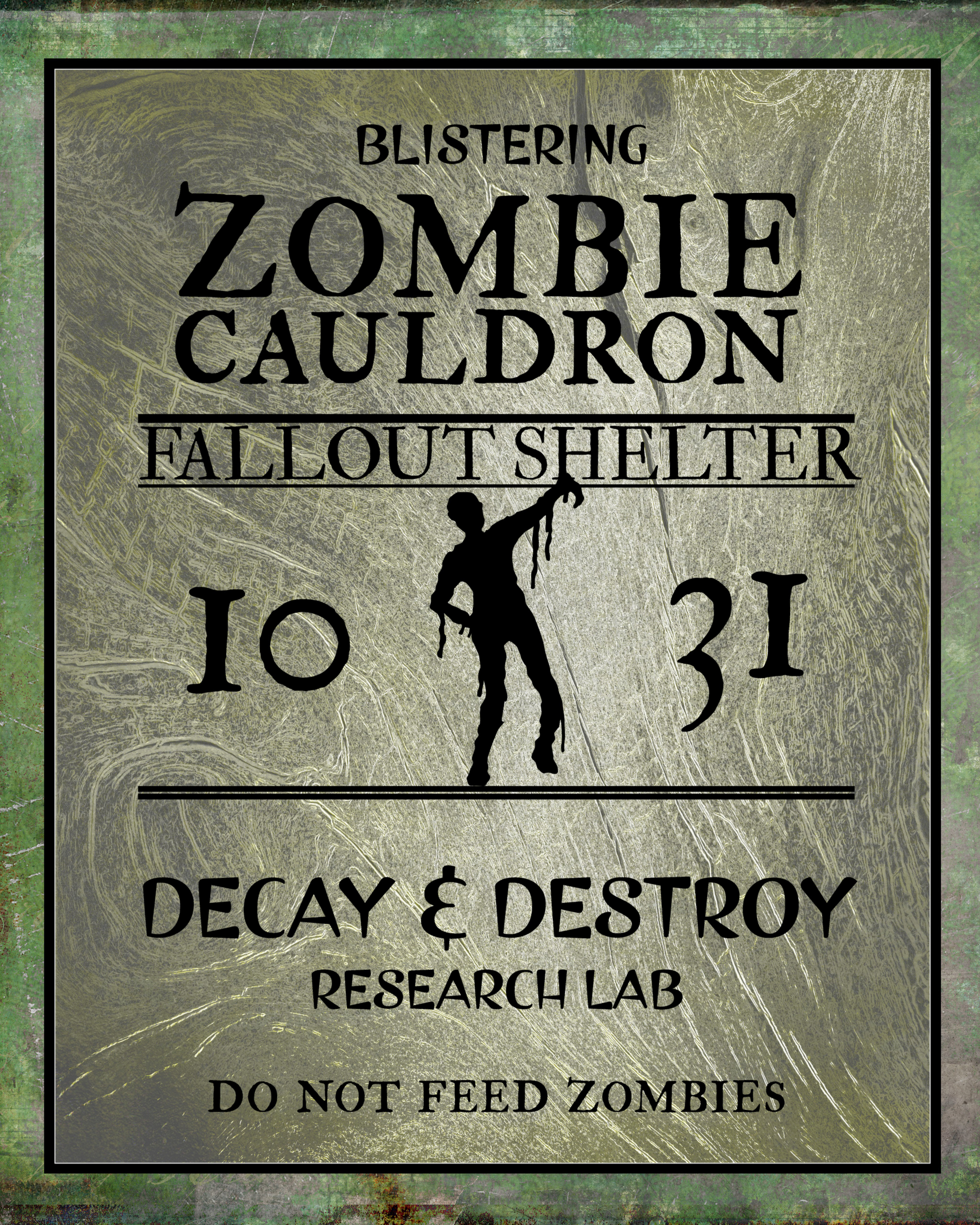 Buy Art For Less Zombie Shelter Sign - Wrapped Canvas Graphic Art Print ...