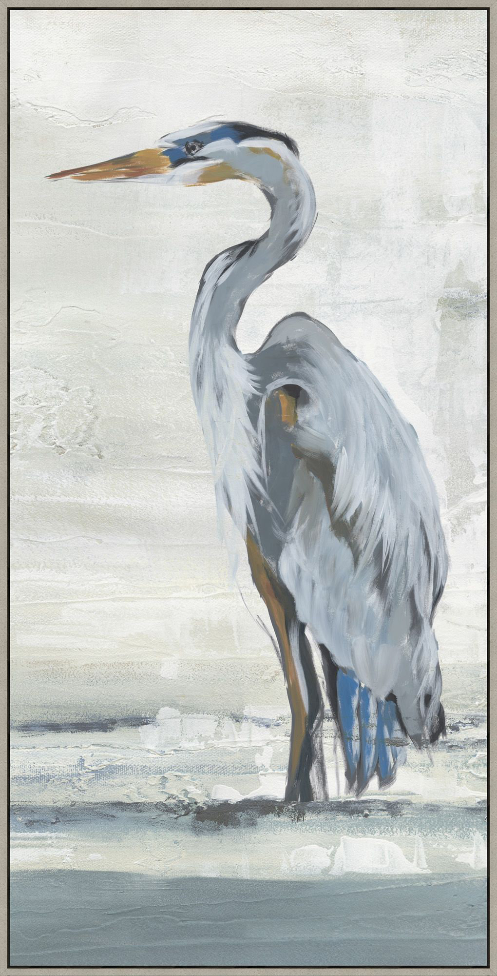 Wendover Art Group Beachside Heron 2 Floater Frame Print On Canvas Perigold