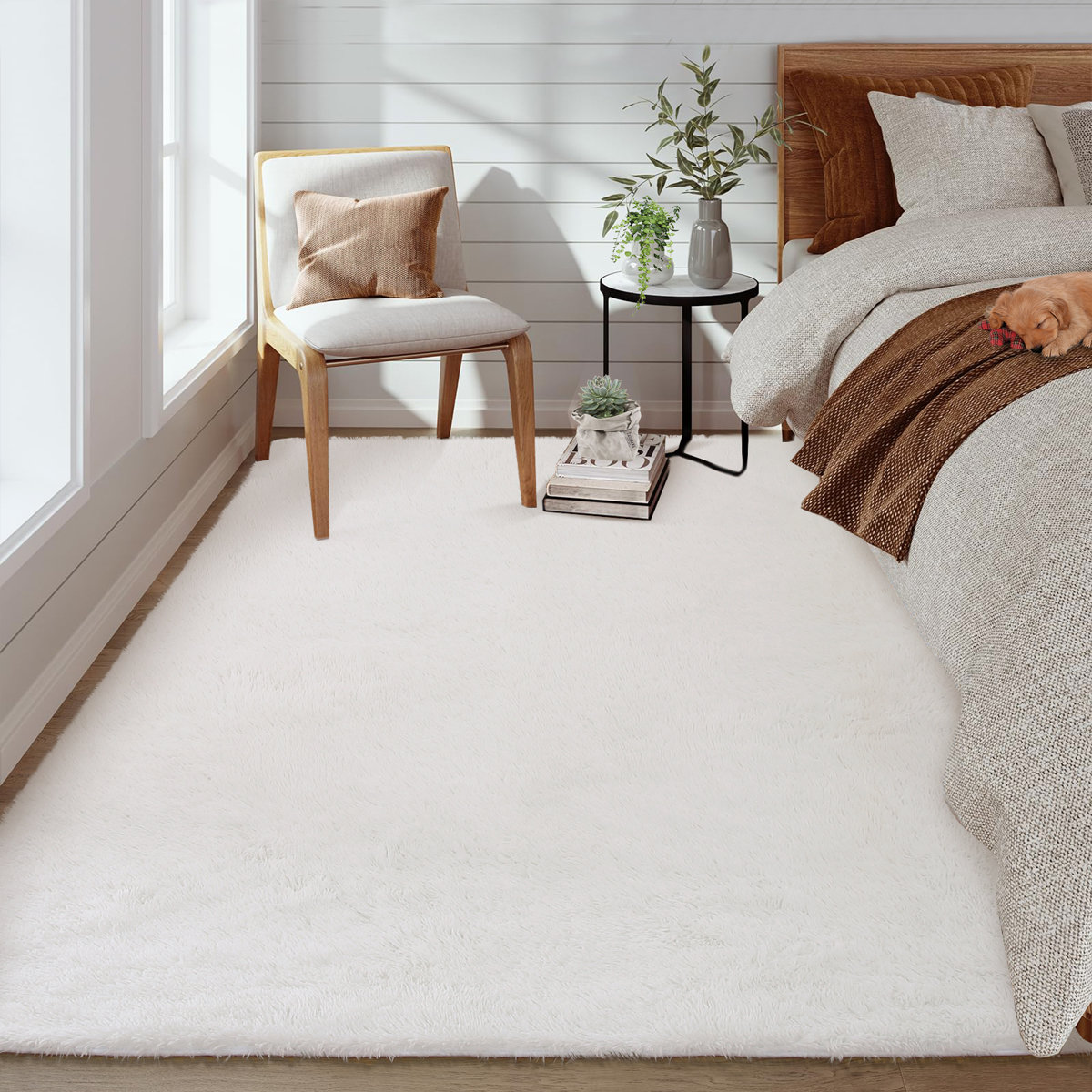 Mercer41 Shag Area Rugs Tie-Dyed Plush Fuzzy Rugs for Living Room ...