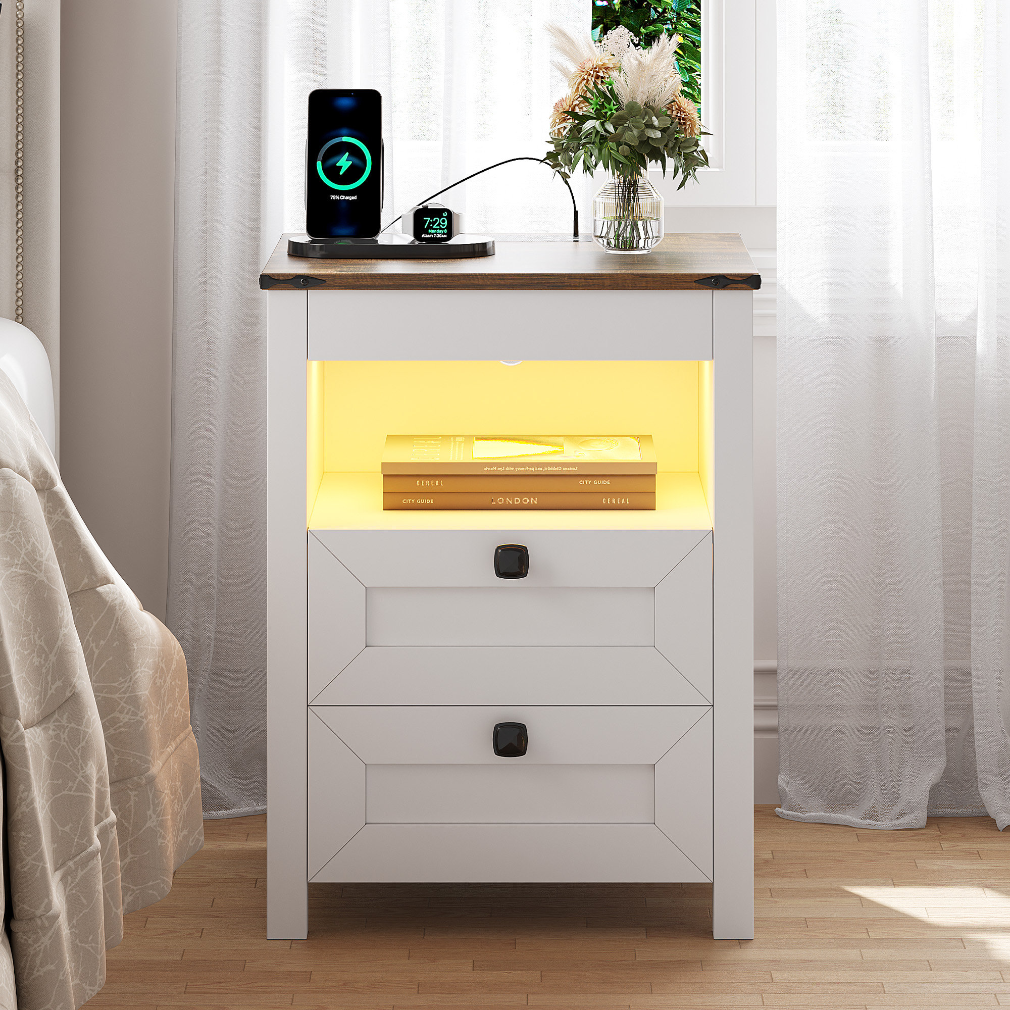 Winston Porter Ruhena 2 - Drawer Nightstand & Reviews - Wayfair Canada