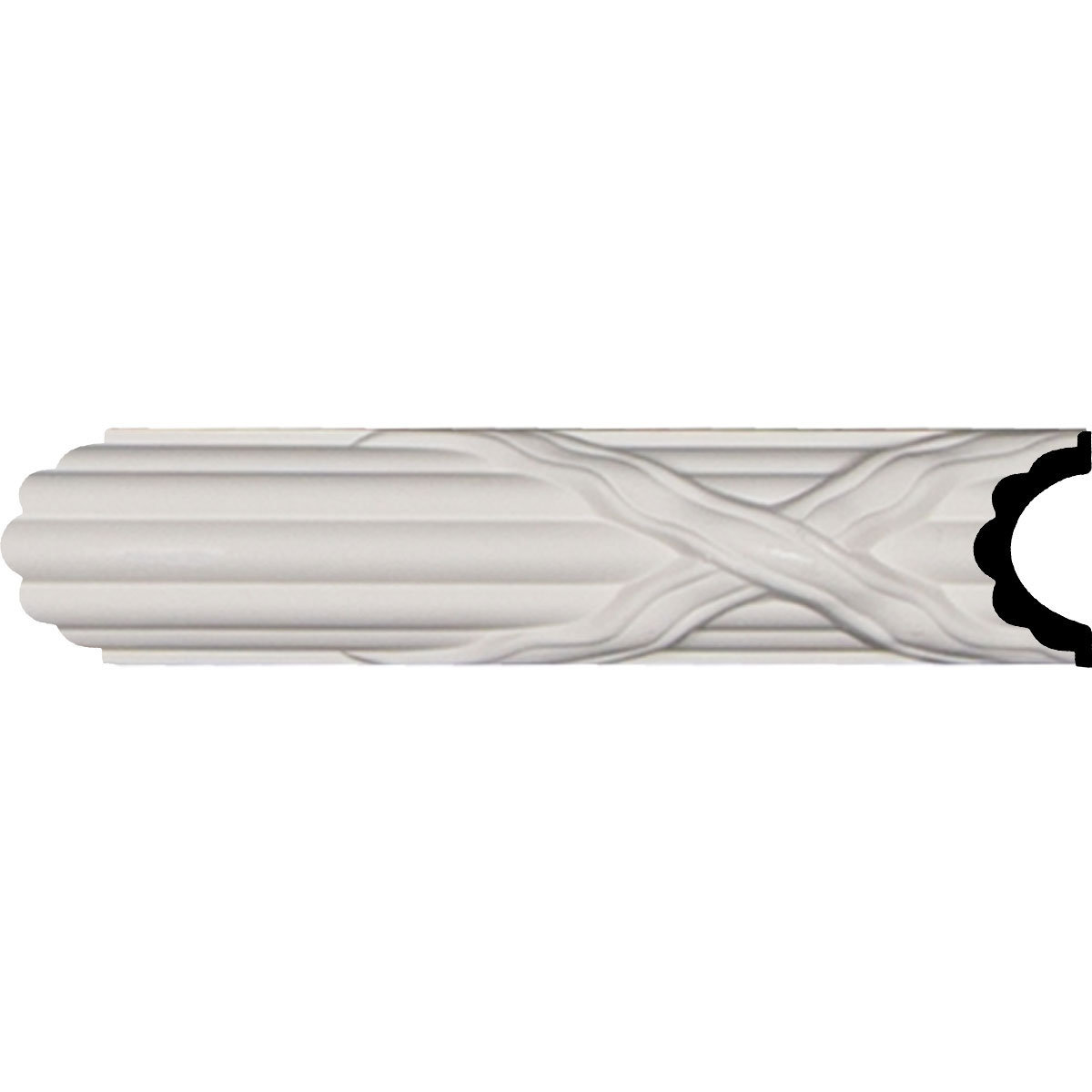 Ekena Millwork 2"H x 1 1/8"P x 94 1/2"L, (9 5/8" Repeat), Reeded Panel ...