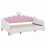 Gemma Violet Upholstered Princess Daybed With LED Lights And Crown ...