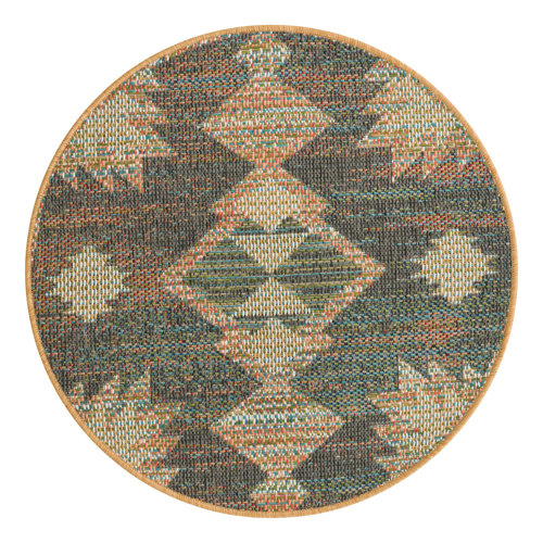 Green Round Area Rugs You'll Love | Wayfair