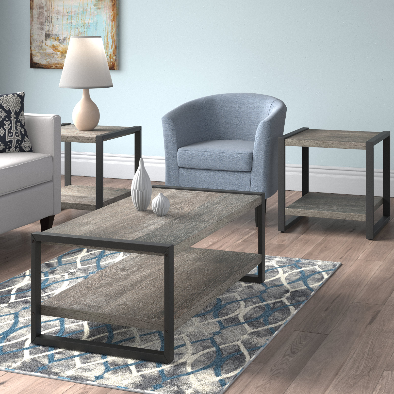 Laurel Foundry Modern Farmhouse Laudine 3 - Piece Living Room Table Set ...
