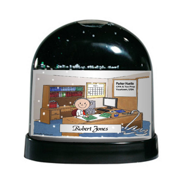 The Holiday Aisle® Friendly Folks Cartoon Caricature Bookkeeper Snow ...