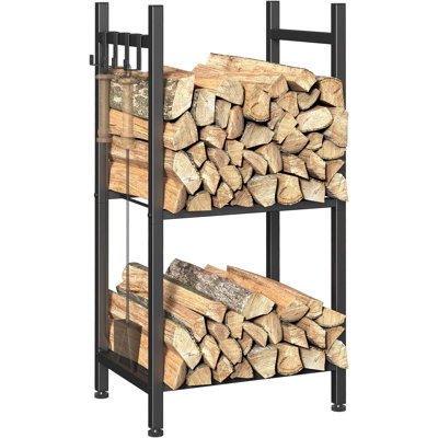 Ebern Designs Lilimae 15.7'' W Metal Log Rack & Reviews | Wayfair