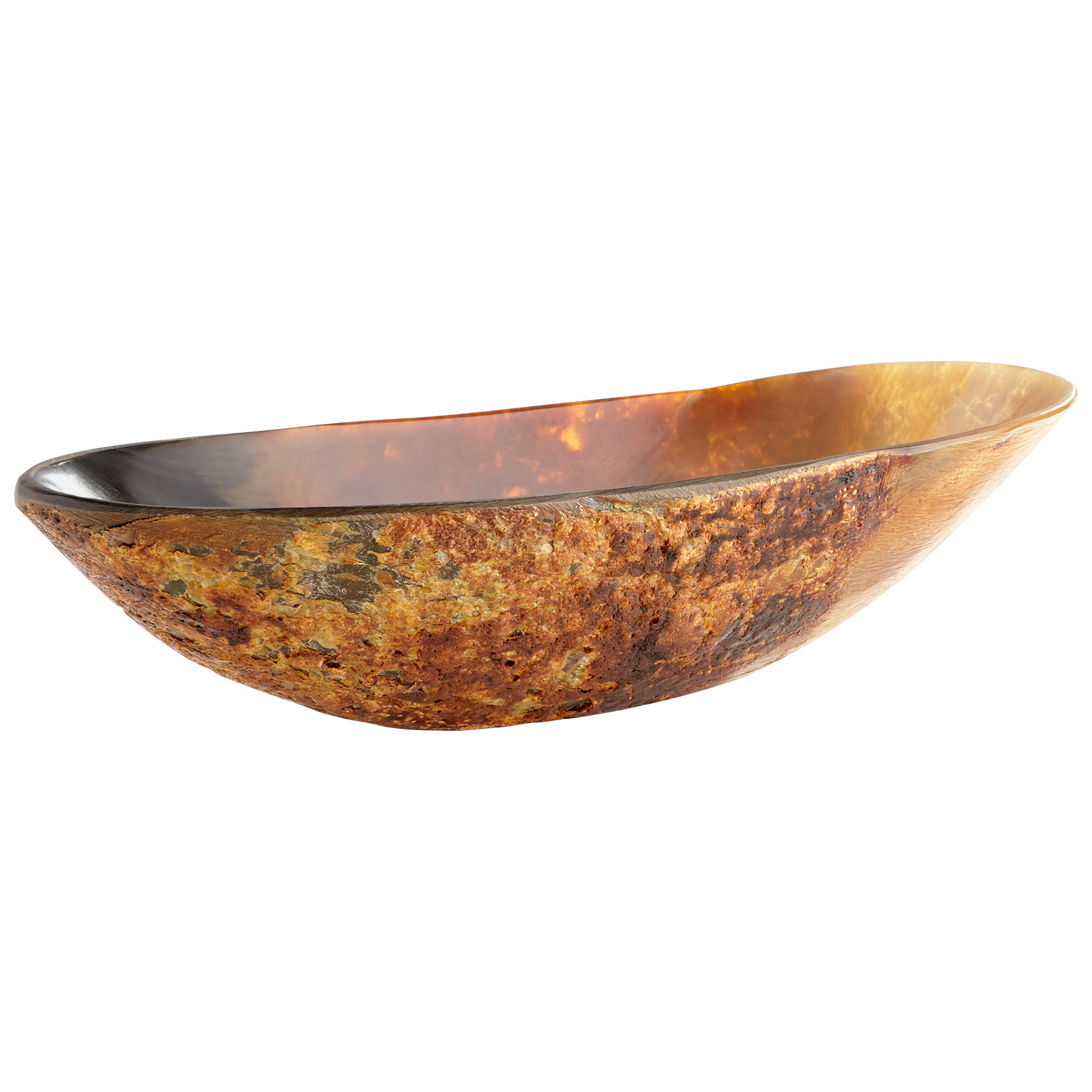 Cyan Design Neville Bowl Oval Contemporary Decorative Bowl in Brown ...