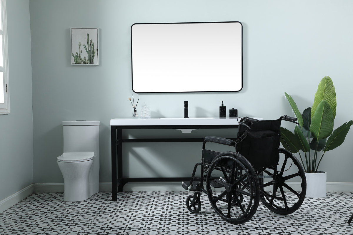 Elegant Kitchen and Bath ADA Compliant Single Bathroom Metal Vanity in ...