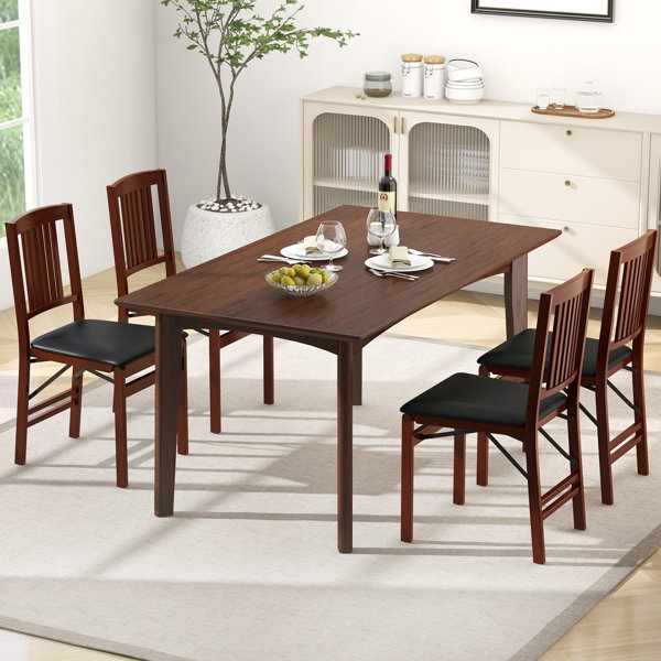 Winston Porter Folding Dining Chair Armless Kitchen Dining Room Chairs ...