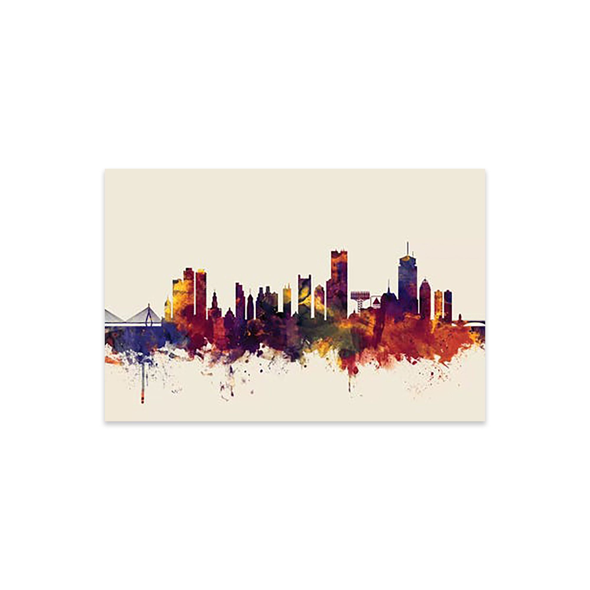 Hokku Designs Boston, Massachusetts, USA II On Beige Print On Acrylic ...