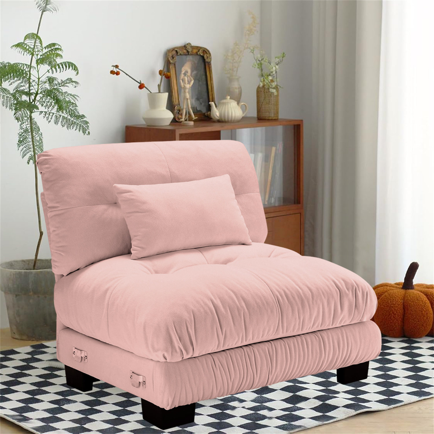 Latitude Run® Modular Single Sofa, Segmented Sofa Made Of Chenille ...