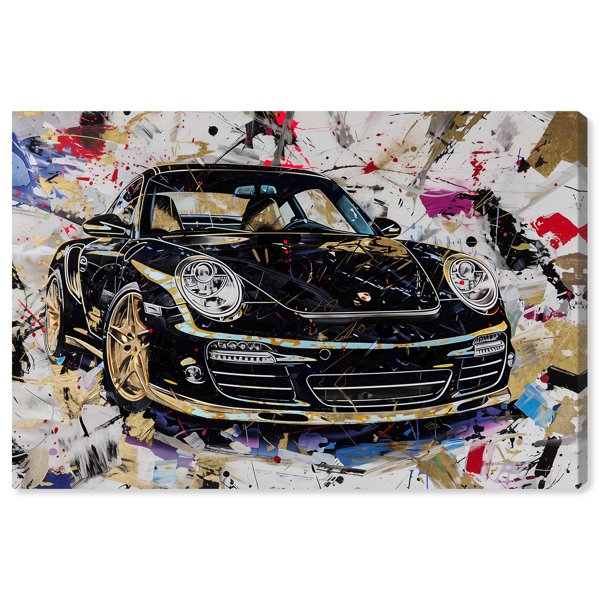 Latitude Run® Golden Primary Luxury Car Canvas Luxe Car Art by | Wayfair