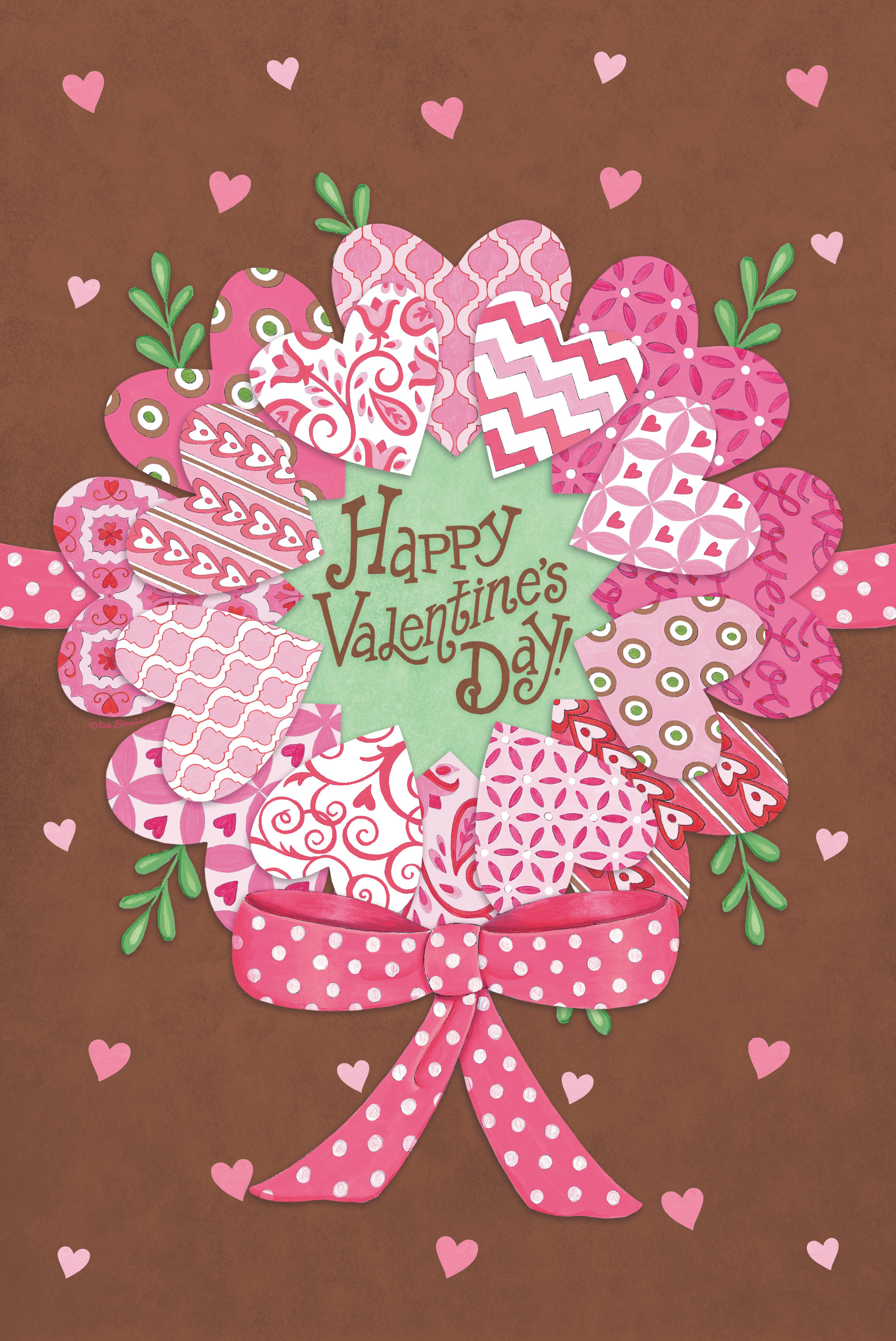 The Party Aisle™ " Happy Valentine's Day Wreath " by Deb Strain | Wayfair