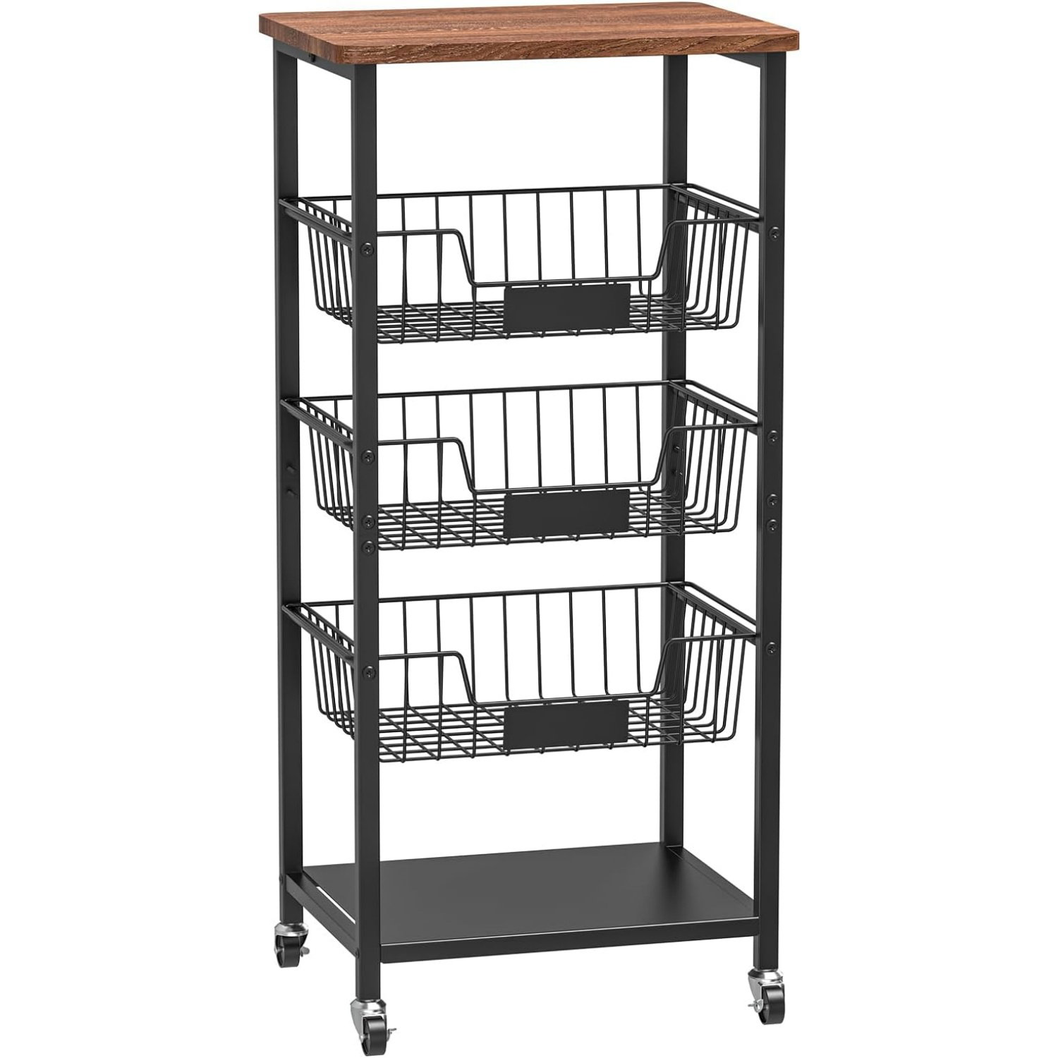 DONIVE Kitchen Storage Cart, Kitchen Basket, 5-Tier Utility Organizer ...