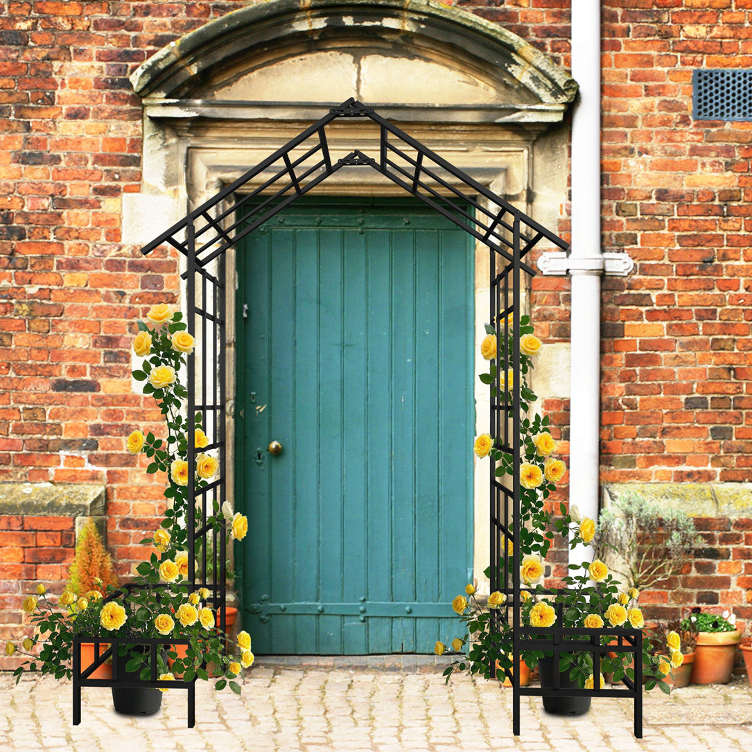 Winston Porter Arche de jardin en métal avec largeur réglable l 68,11 ...