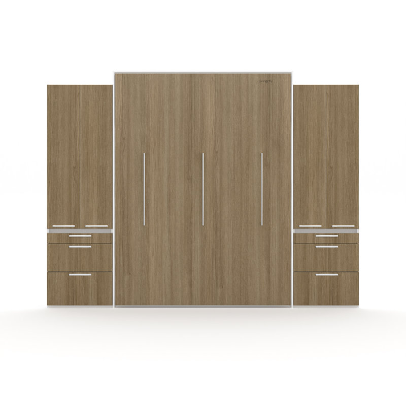 Hokku Designs Lover Murphy Bed with Double Storage Units | Wayfair