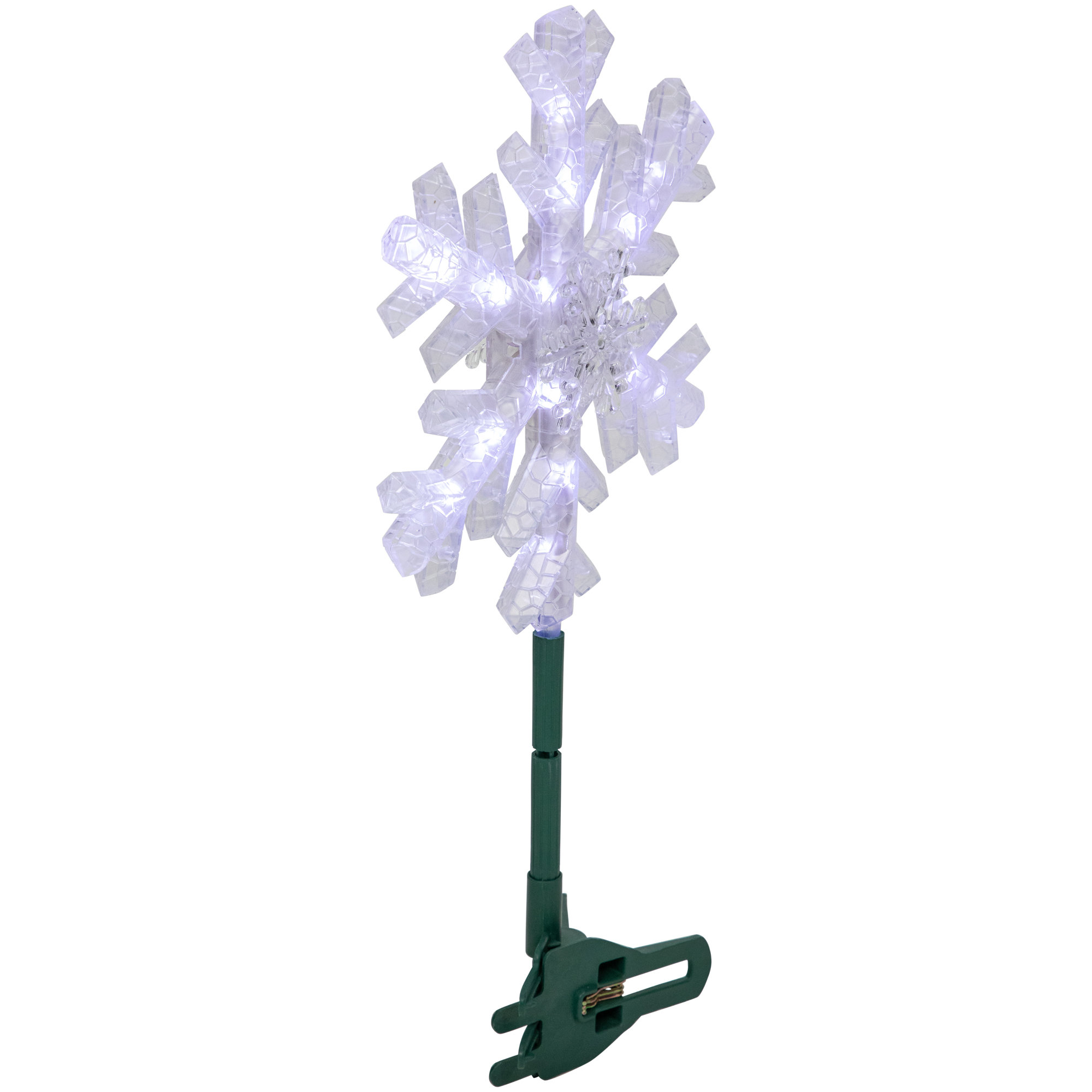 Northlight Seasonal 14.75" Lighted LED Clip-On Snowflake Christmas Tree ...