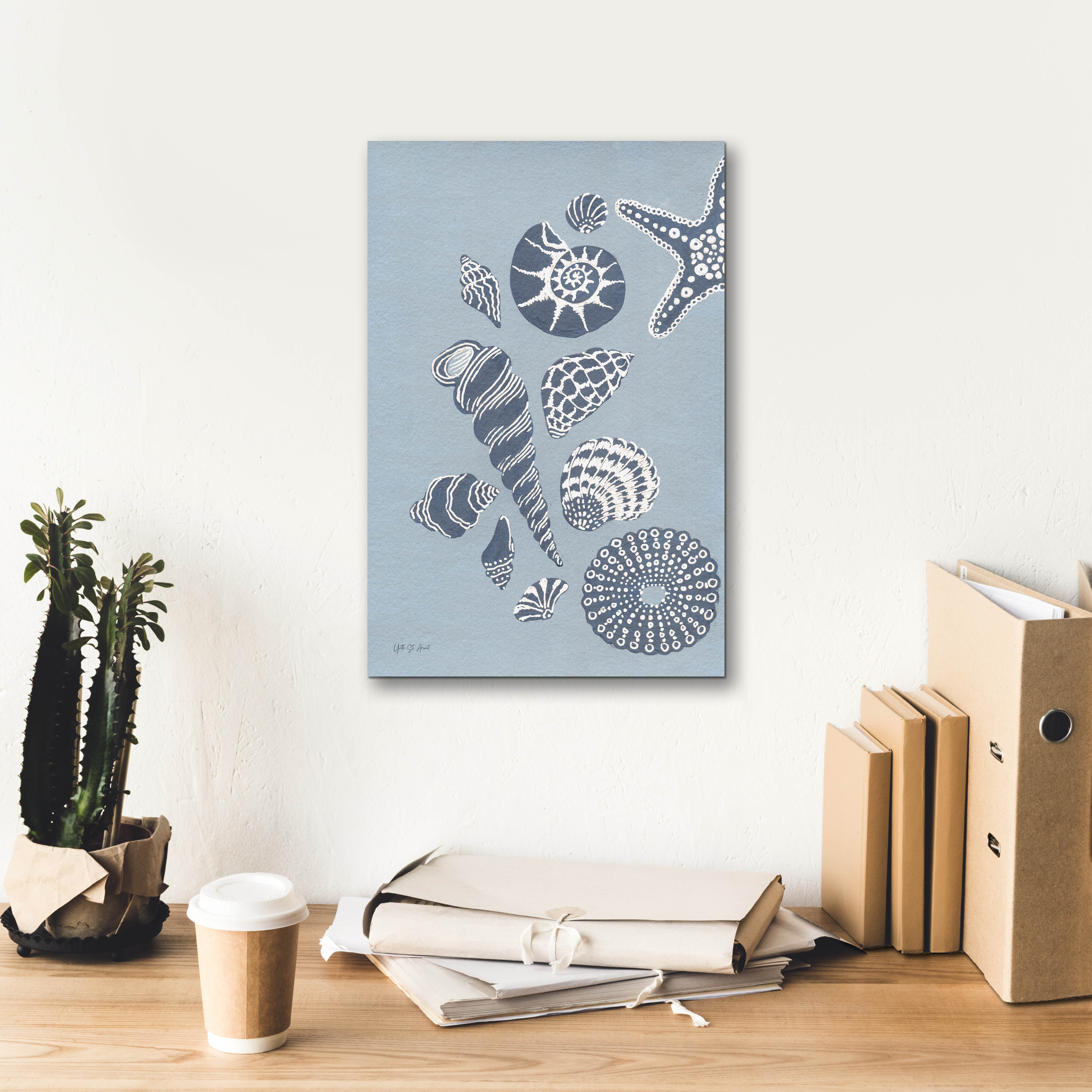 Epic Graffiti 'Coastal Shells 1' by Yvette St. Amant Canvas Wall Art ...