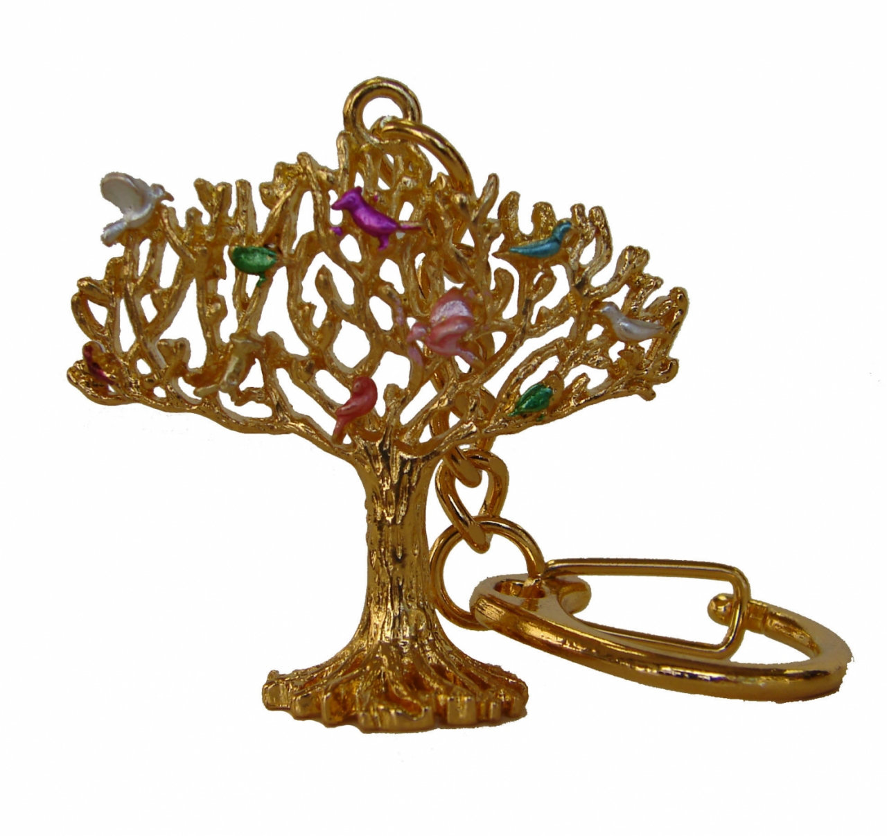 Feng Shui Import Birds on Wish Fulfilling Tree Amulet Key Chain | Wayfair