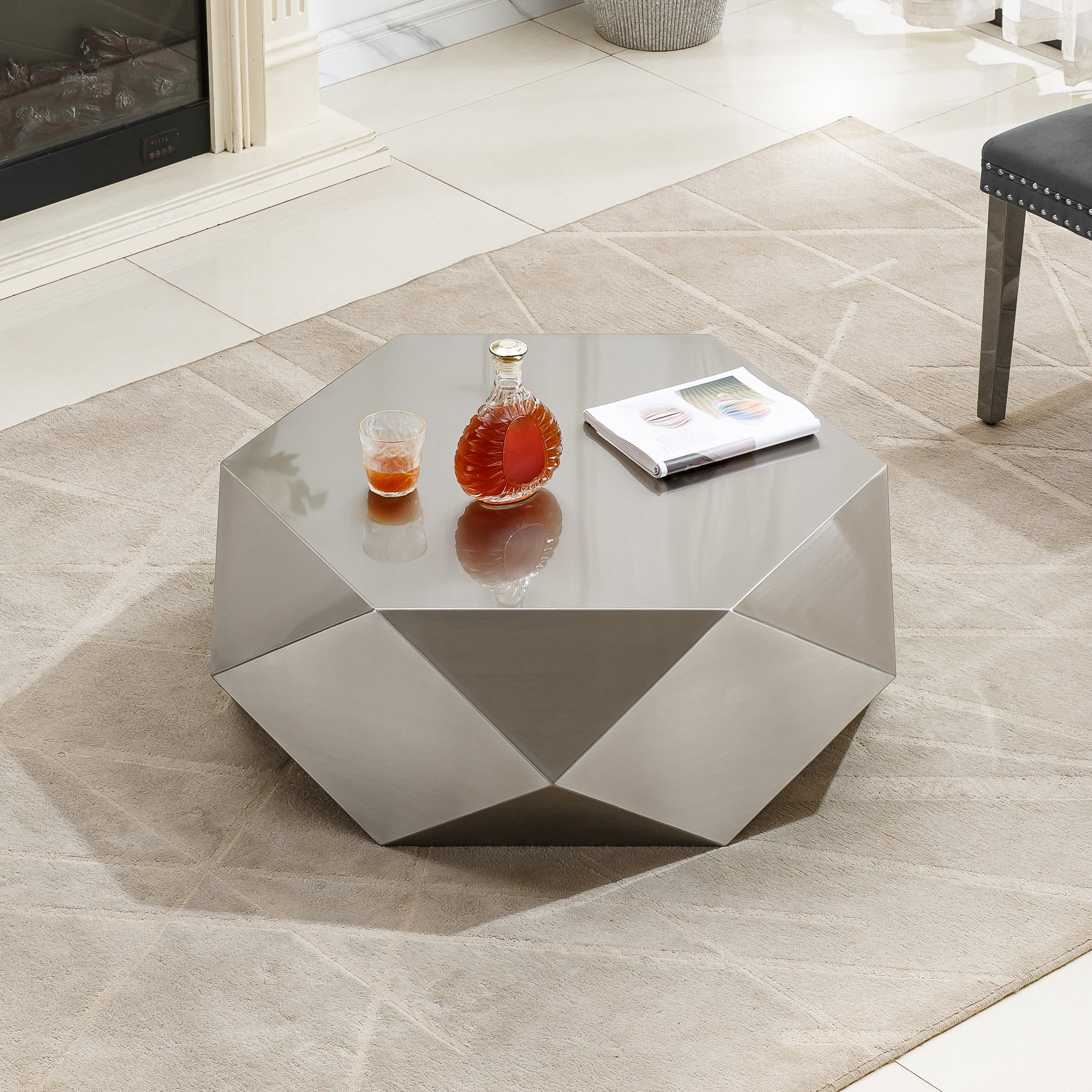 Brayden Studio® Coffee Table With Diamond-Shaped Design | Wayfair