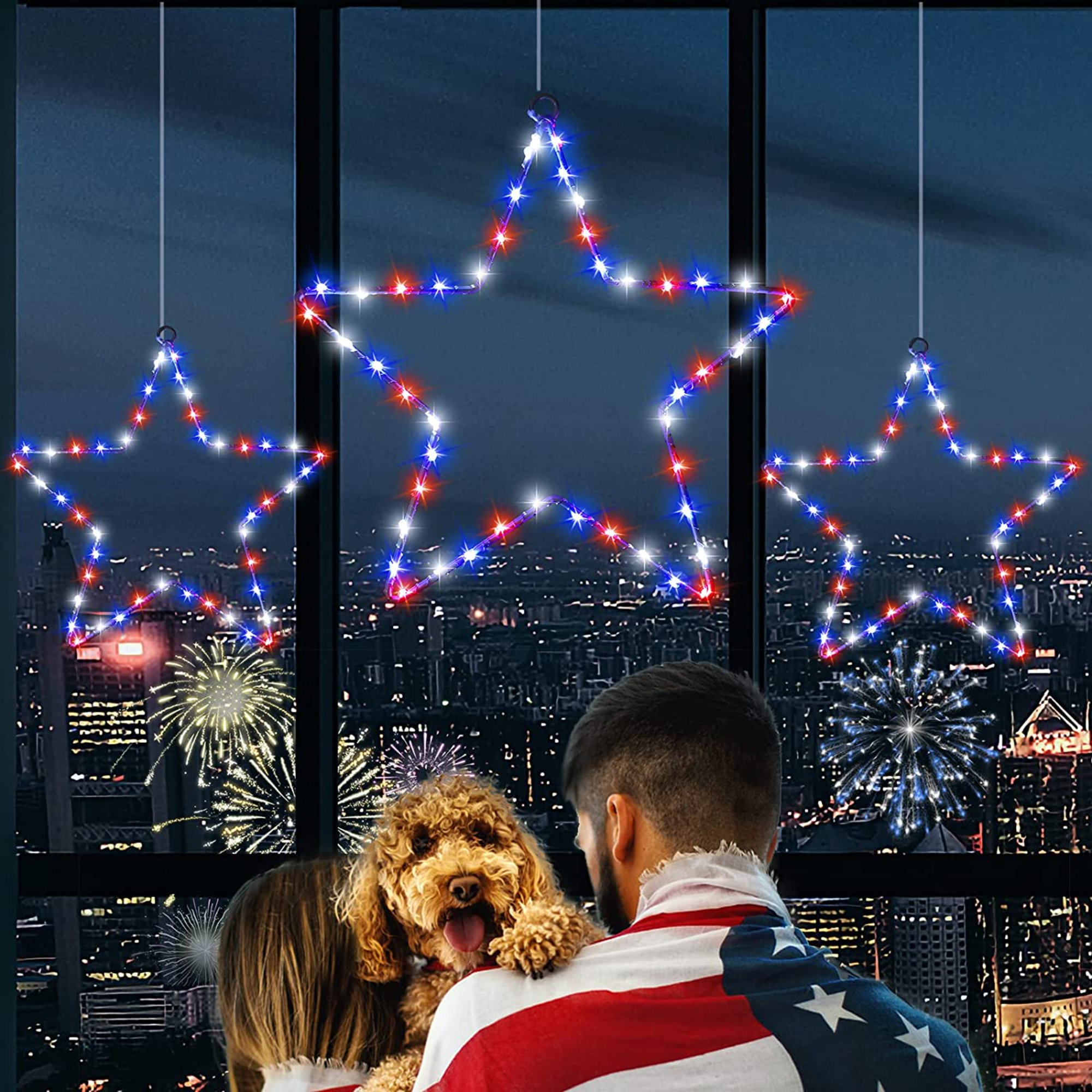 The Holiday Aisle® Gollub Star Lighted Window Décor | Wayfair