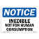 SignMission Inedible Not for Human Consumption Sign | Wayfair