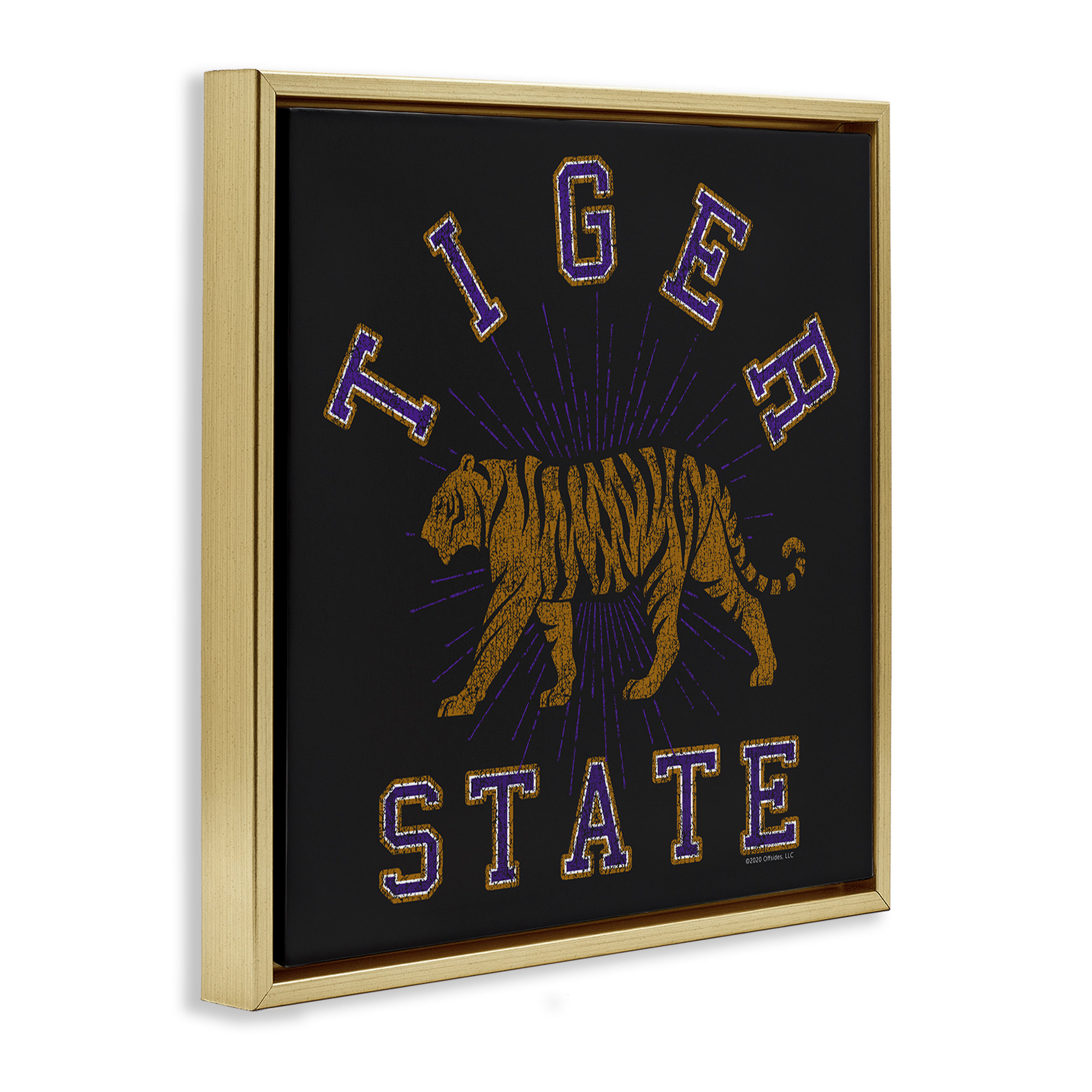Trinx Vintage Tiger State Floater Canvas Wall Art by Spirit Animals ...