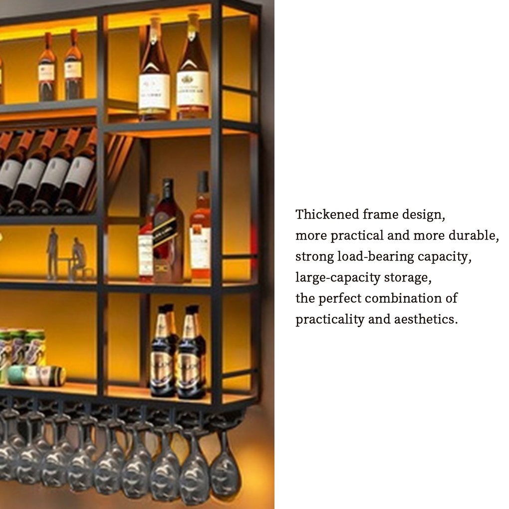 L Wall-hanging Wine Rhythm Simple Retro Wall Mounted Wine Rack | Wayfair