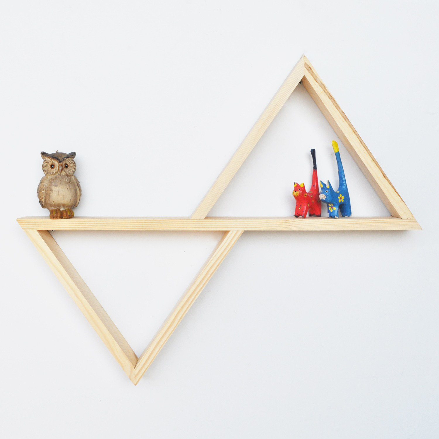 East Urban Home Elissa Triangle Solid Wood Floating Shelf with ...