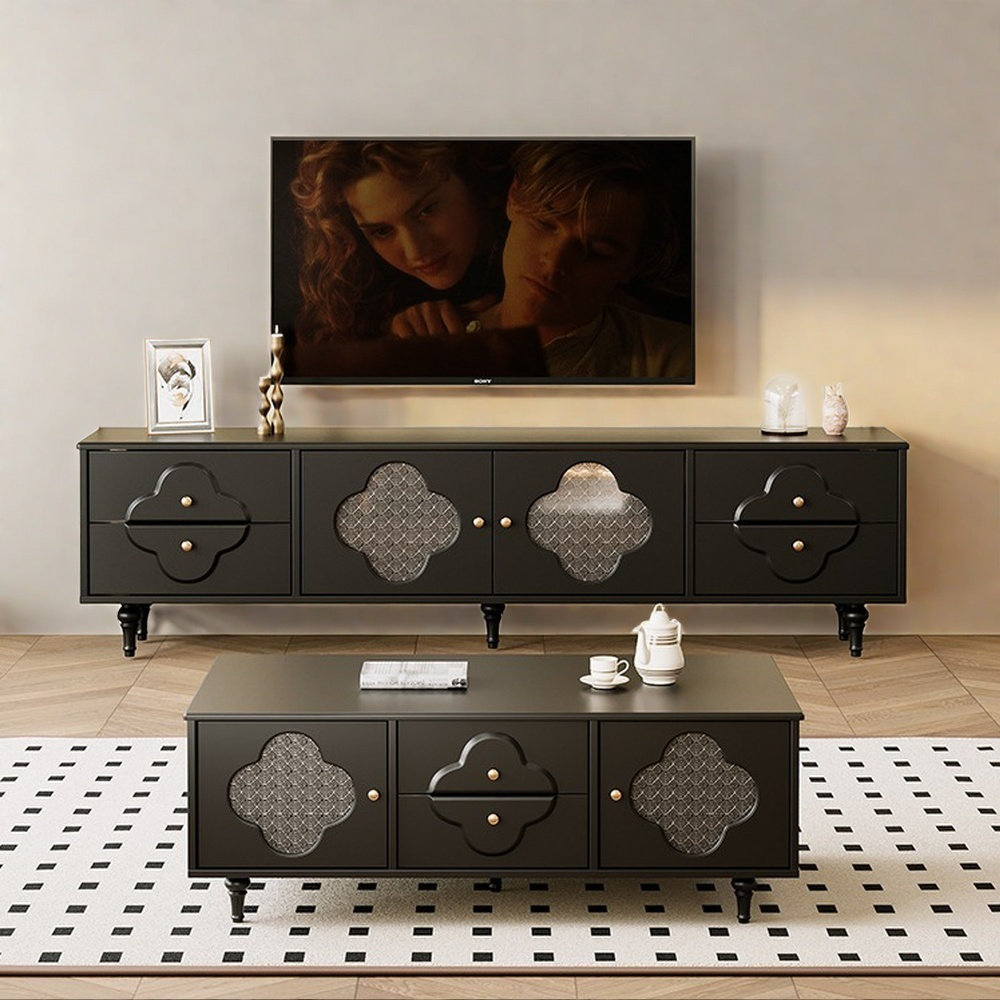 Finaewg American retro style TV cabinet and coffee table - Wayfair Canada
