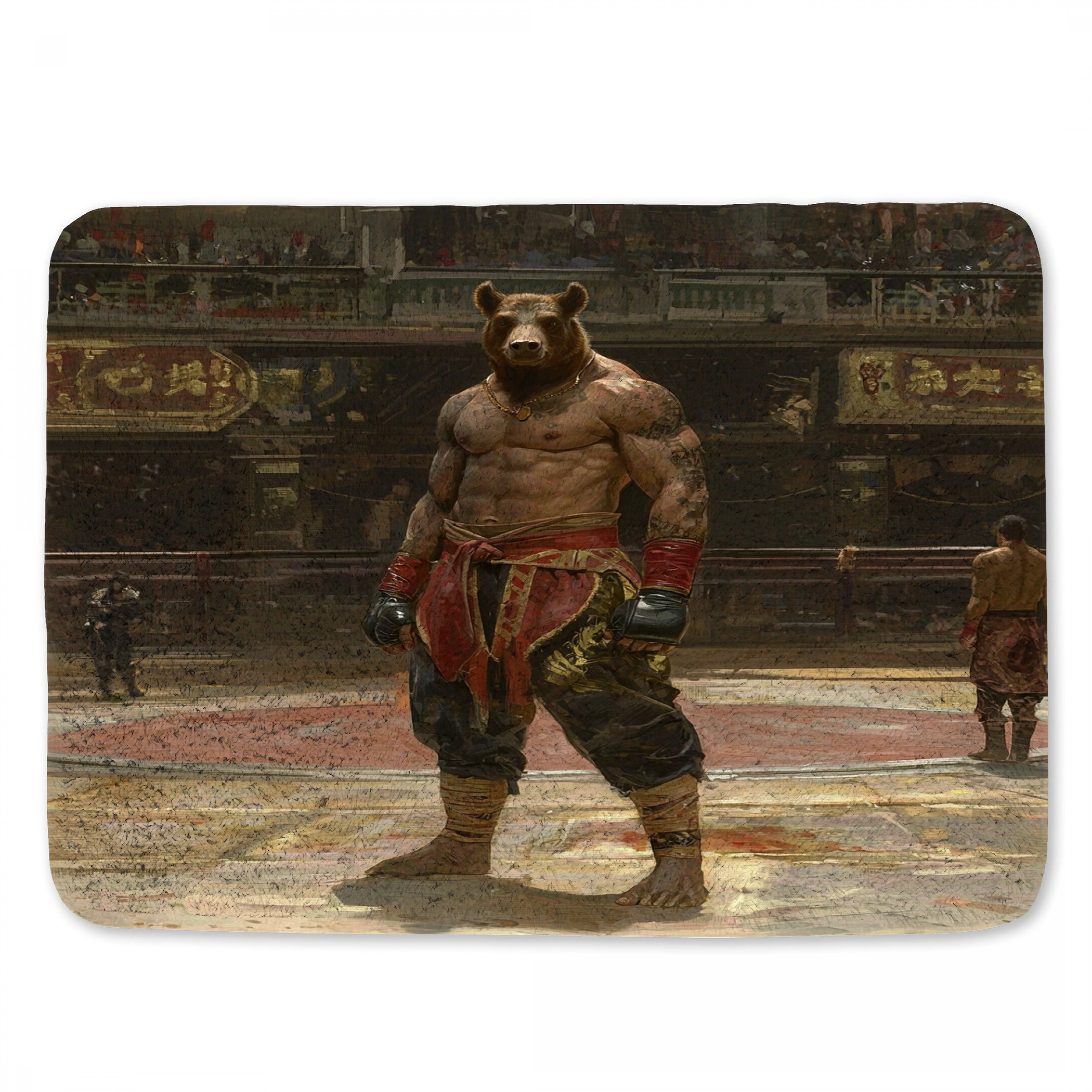George Oliver Boxing Bath Mat Sports Bathroom Decor Dark Academia | Wayfair