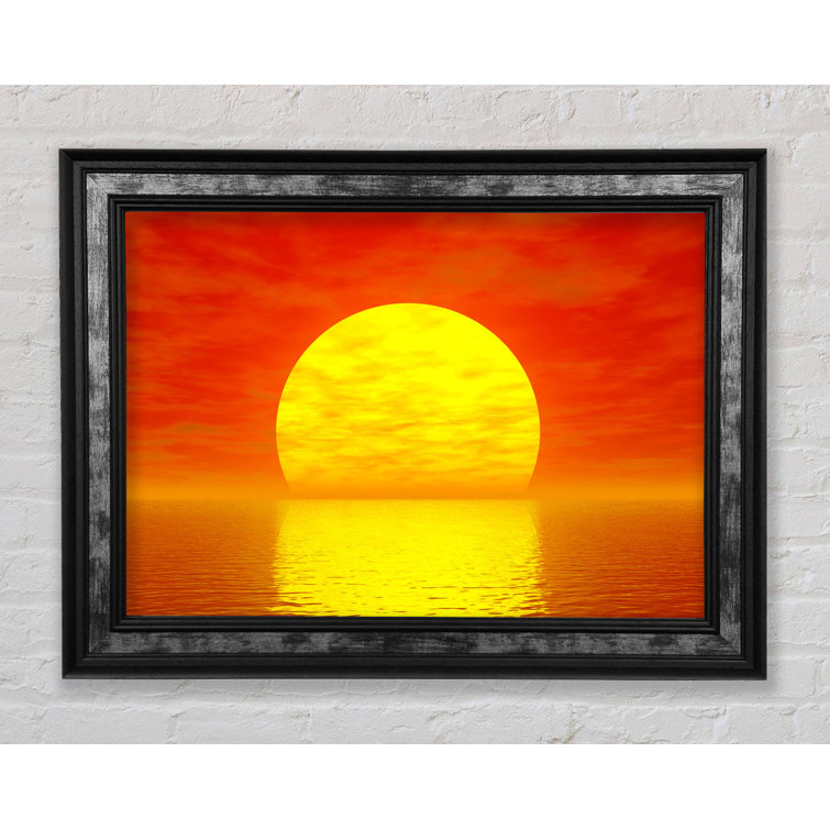 Bright Star Glorious Orange Sunset - Single Picture Frame Art Prints ...