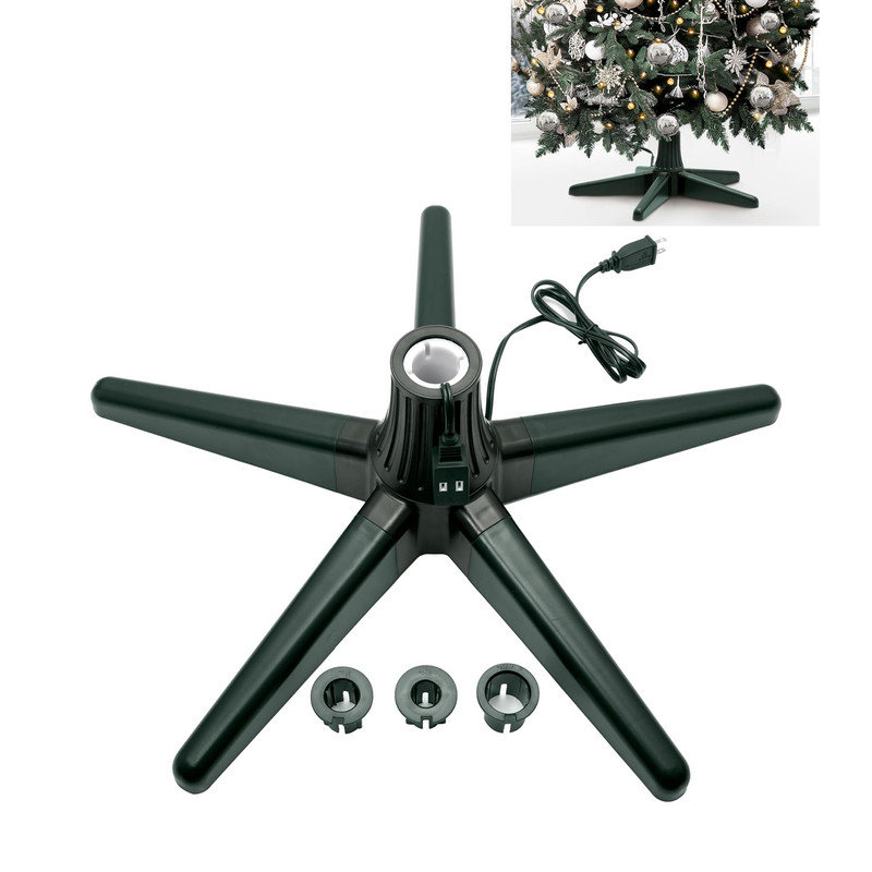 The Holiday Aisle® Rotating Christmas Tree Stand with 360° Rotation,5 ...