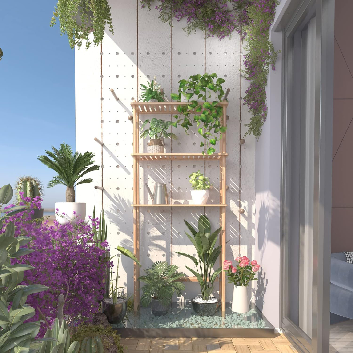 Rebrilliant Mirandah Bamboo Freestanding Over-the-Toilet Storage ...