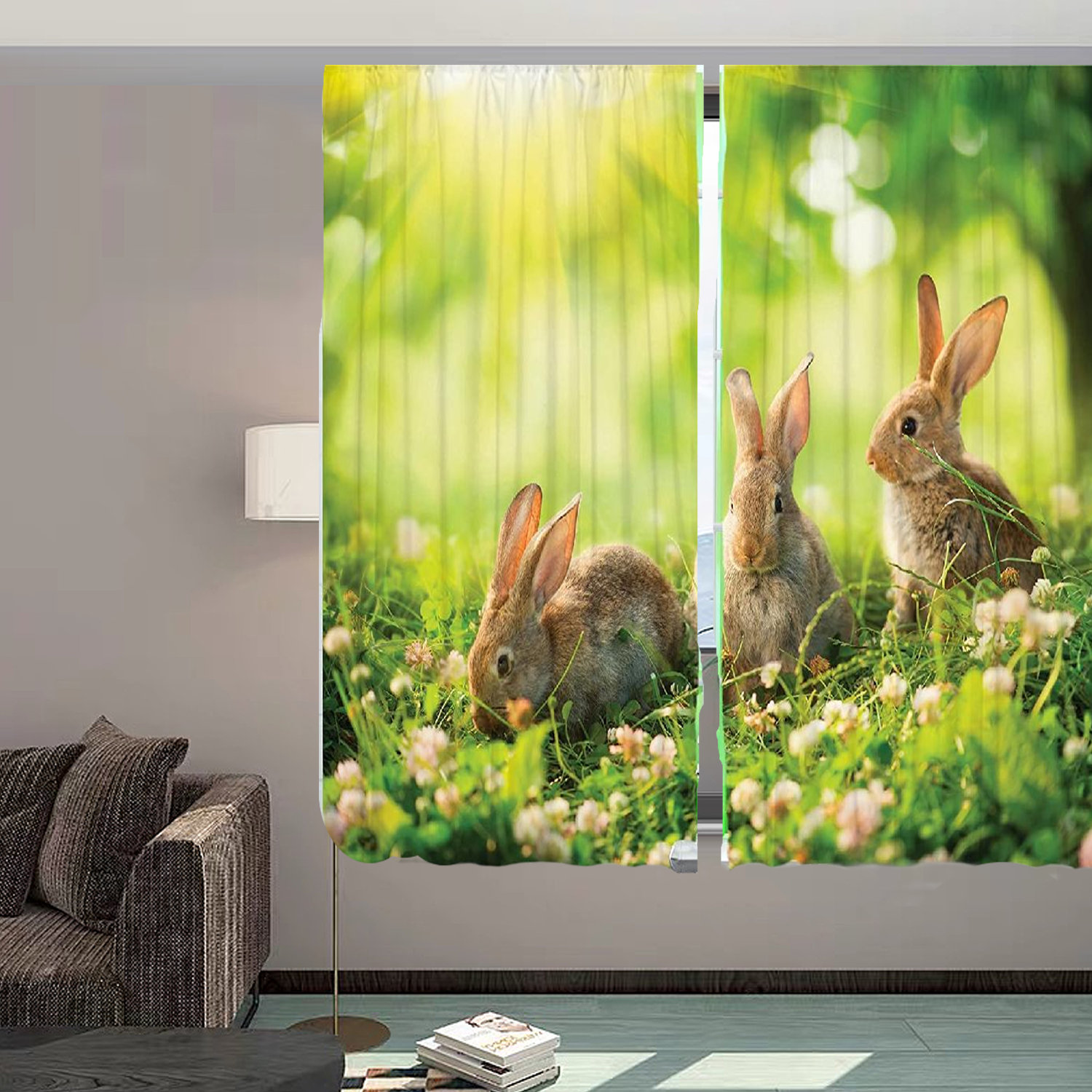 East Urban Home Andrewson Fantasy Kitchen Curtains, Window Drapes 2 ...