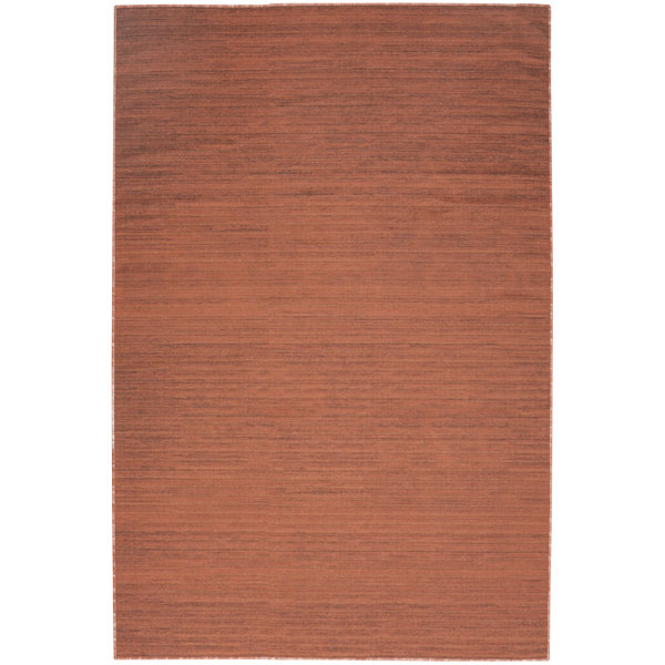 Gracie Oaks Ivanas Machine Washable Cotton Area Rug in Brick Red ...