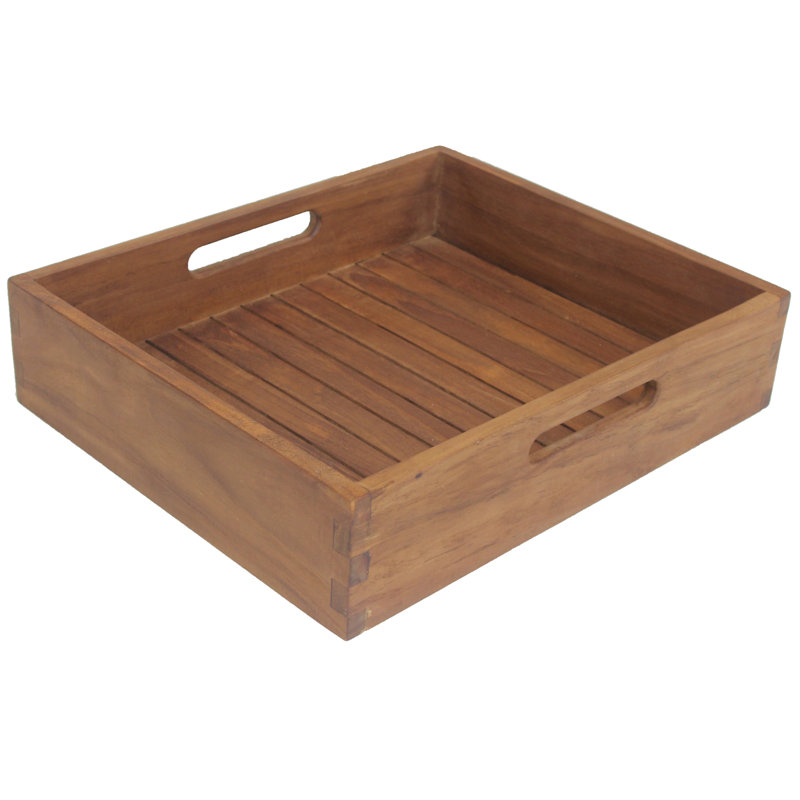 Aqua Teak Teak Shelf Bathroom Accessory Tray & Reviews | Wayfair
