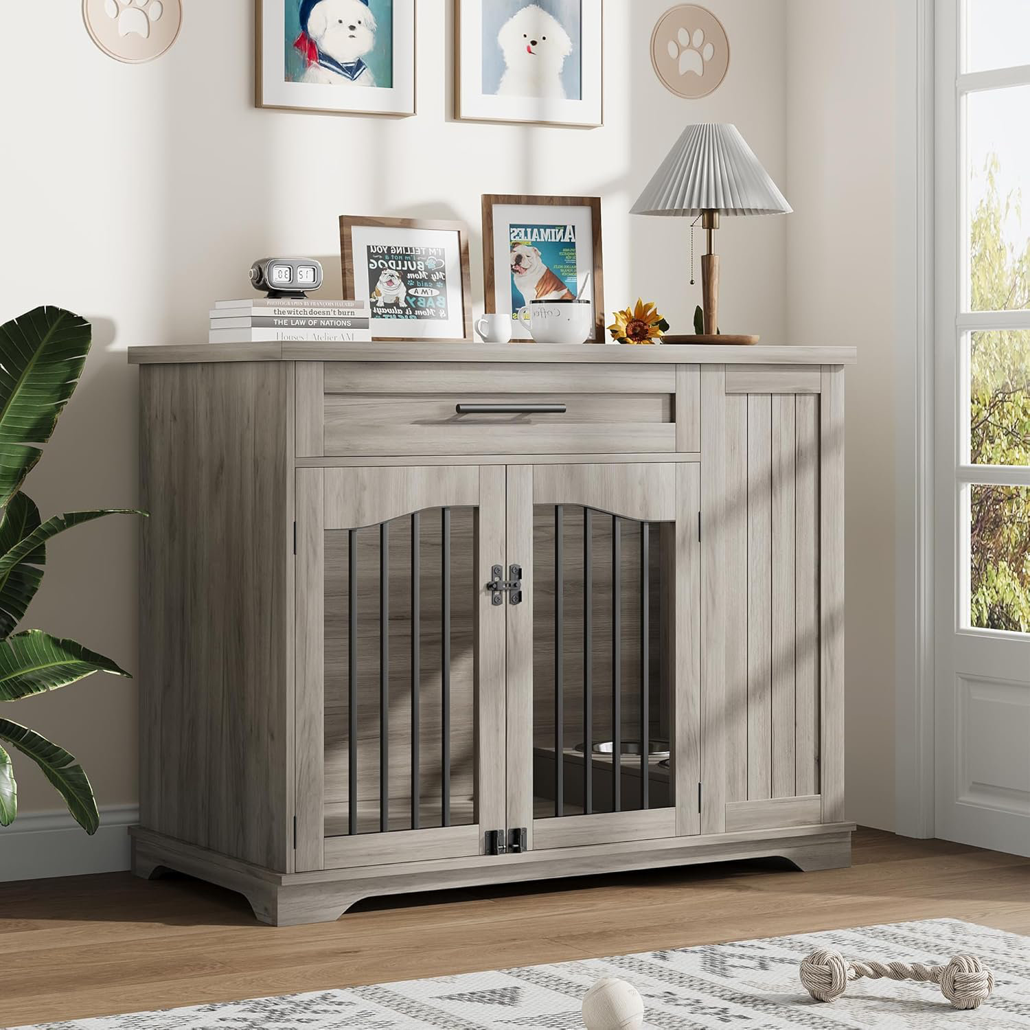 Tucker Murphy Pet™ Furniture Style Dog Crate for Large Dogs, 44 Inch ...
