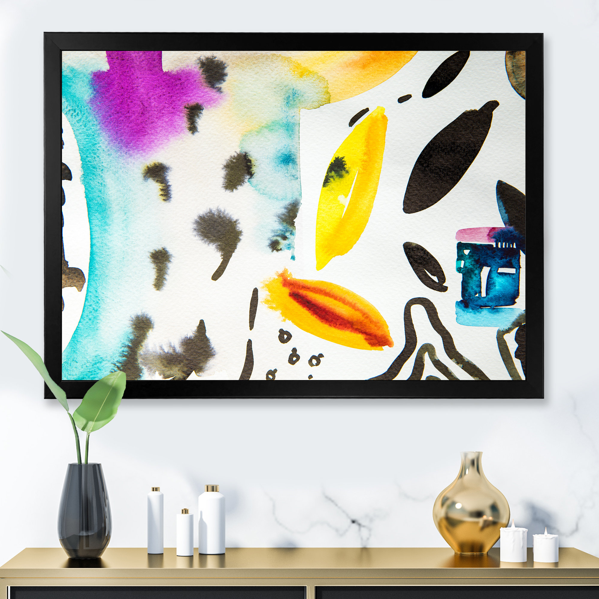 Wrought Studio Multicolor Abstract Plant Petals II " Multicolor ...