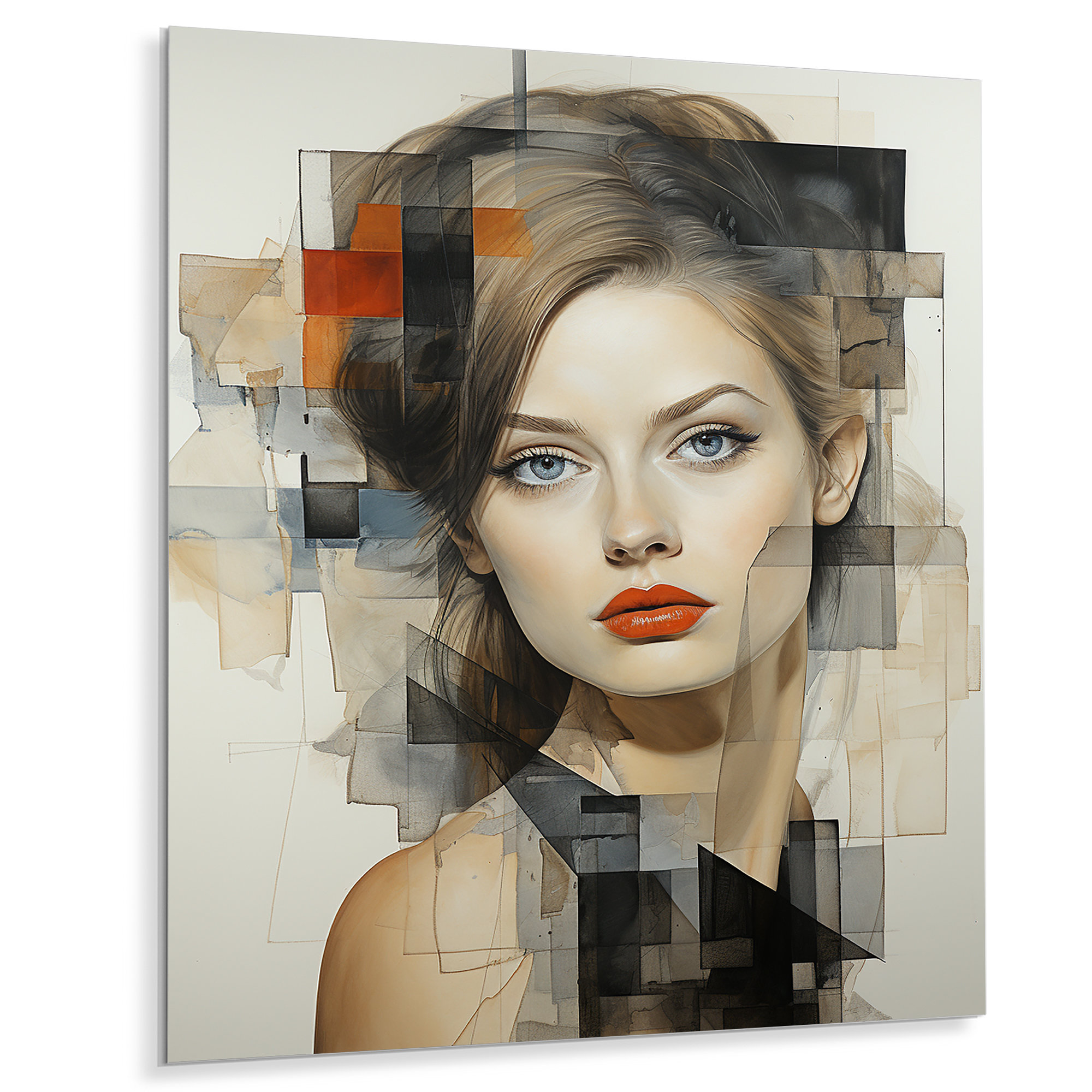 Latitude Run® Fashion Lovely Cubic Portrait II - Fashion Metal Wall Art ...